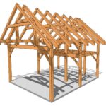 20x24 Queen Post Plan with Loft - Timber Frame HQ