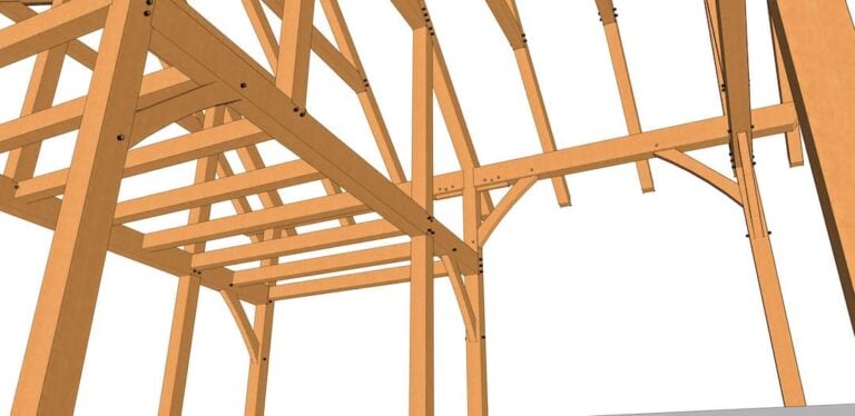 20x24 Queen Post Plan with Loft - Timber Frame HQ