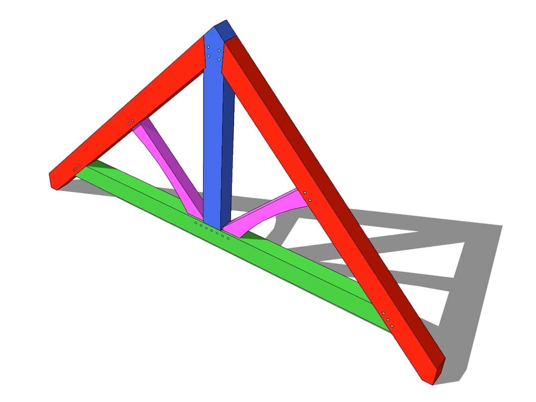 King Post Truss Plans - Timber Frame HQ