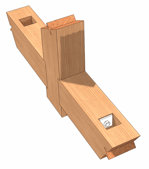 King Post to Tie Beam with All-thread and Bolts - Timber Frame HQ