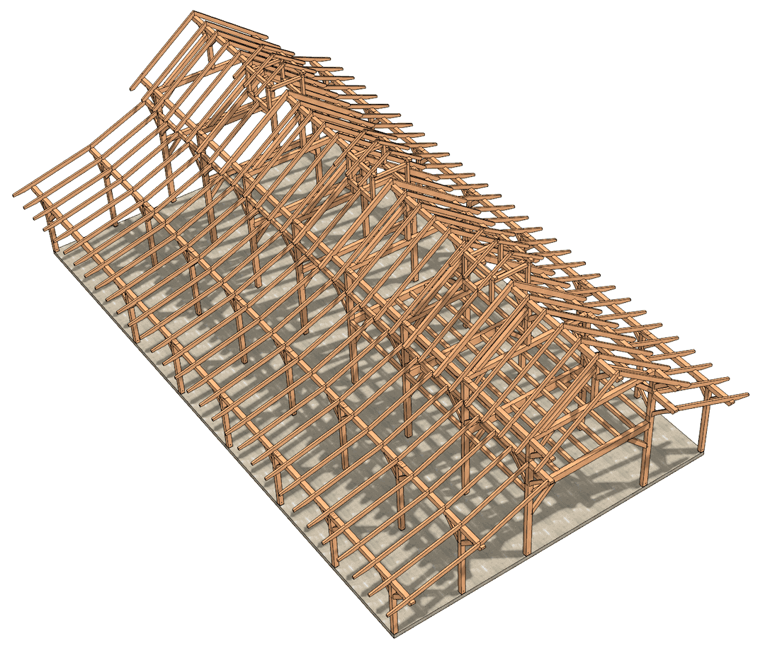 50x90 Timber Frame Barn - Timber Frame HQ