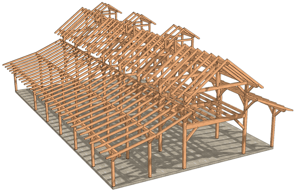 50x90 Timber Frame Barn - Timber Frame HQ