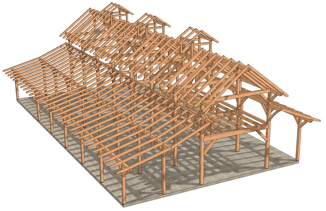 50x90 Timber Frame Barn - Timber Frame HQ