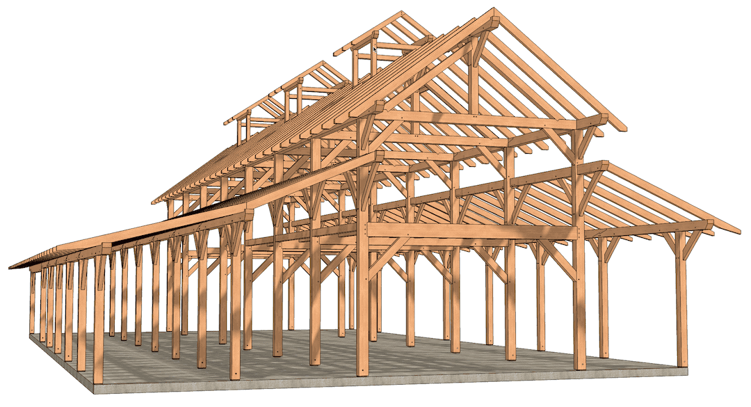 50x90 Timber Frame Barn - Timber Frame HQ