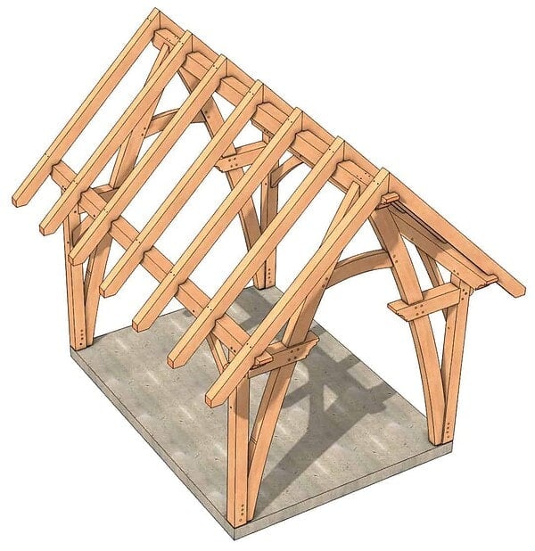 12×16 Cruck Timber Frame - Timber Frame HQ